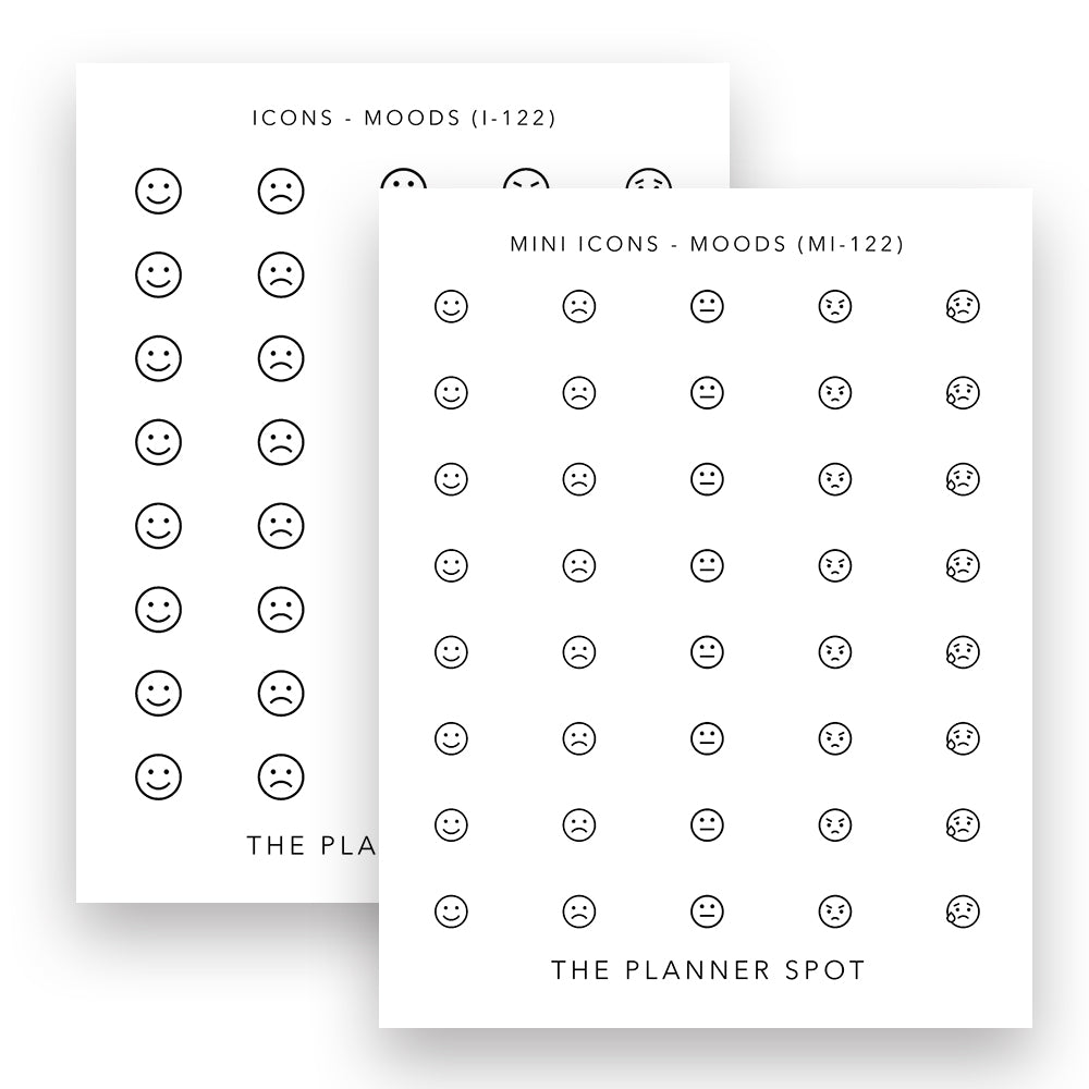 Icon Stickers - Moods – the planner spot